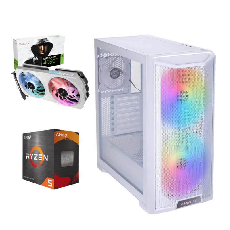PC GAMER Blanco RTX 4060 TI EX White, AMD Ryzen 5 5600, 16GB RAM, 1TB M ...