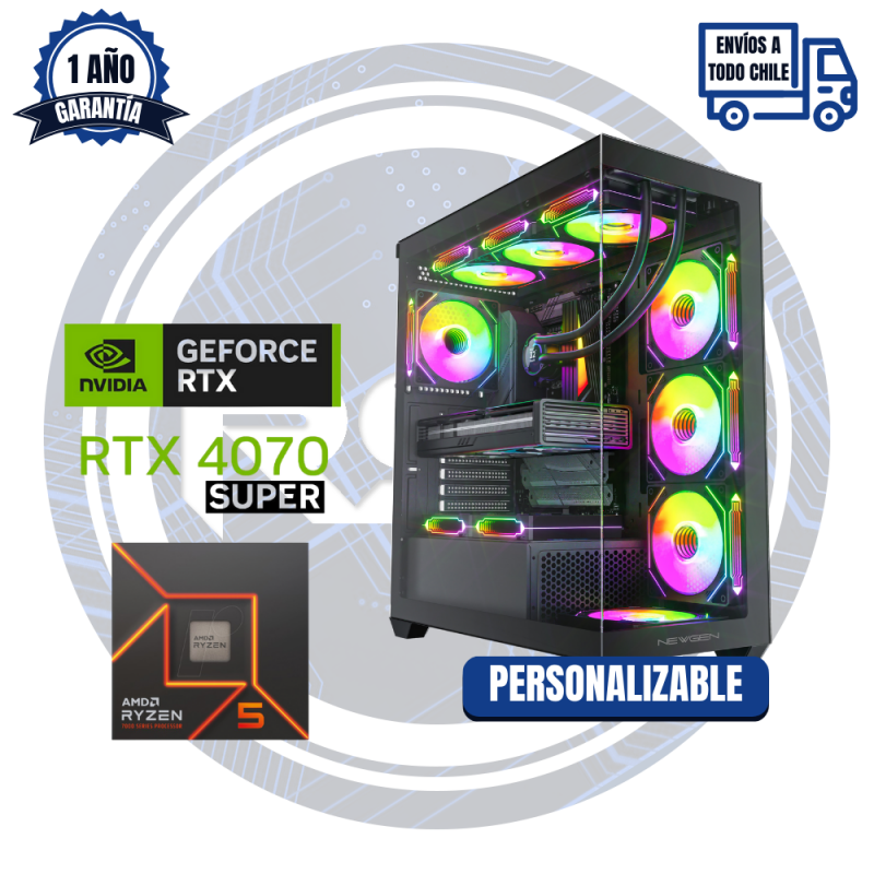 PC Gamer RTX 4070 super, AMD R5 7600, 32GB DDR5, 1TB M.2 - RS Tech