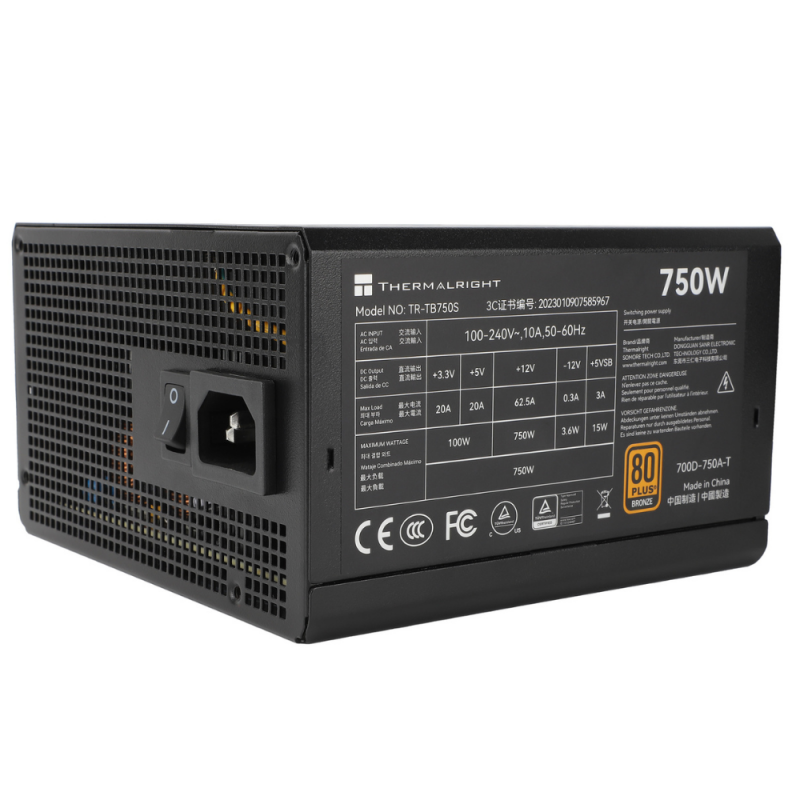 Fuente de Poder Thermalright 750W 80 PLUS Bronze (TR-TB 750S) - RS Tech