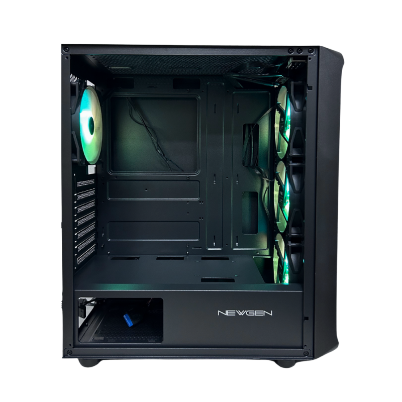 Gabinete NEWGEN Mercury 01 ATX Black (4 FANS ARGB) - RS Tech