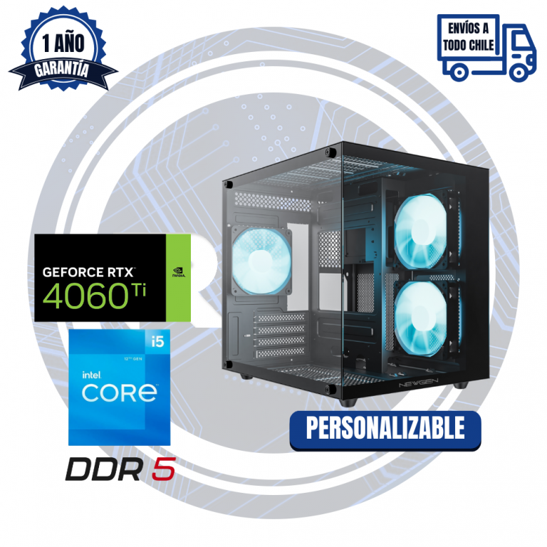 PC GAMER RTX 4060 TI, Intel I5 12400F, DDR5 32GB RAM, 1TB M2 - RS Tech