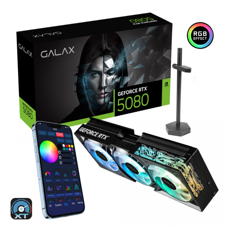 Tarjeta de Video GALAX GeForce RTX 5080 1-Click OC - RS Tech